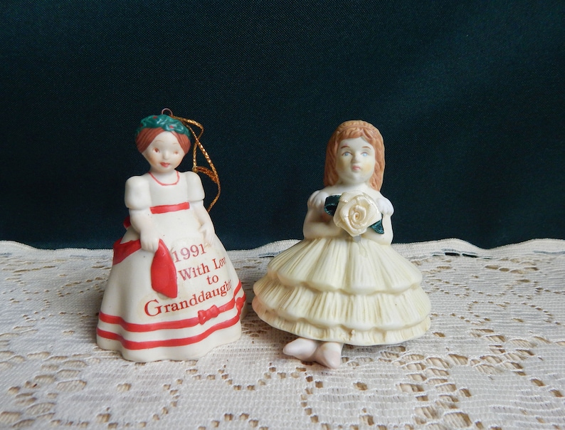 Bisque Porcelain Bells Little Girl Bell Granddaughter Bell - Etsy
