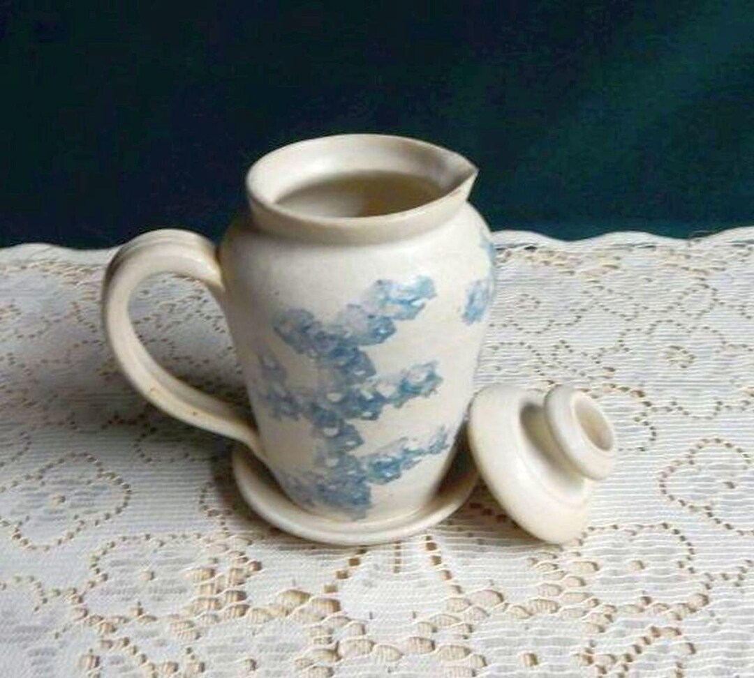 Pottery Syrup Pitcher Roman Blanchard Majolica Handcrafted Vermont ...