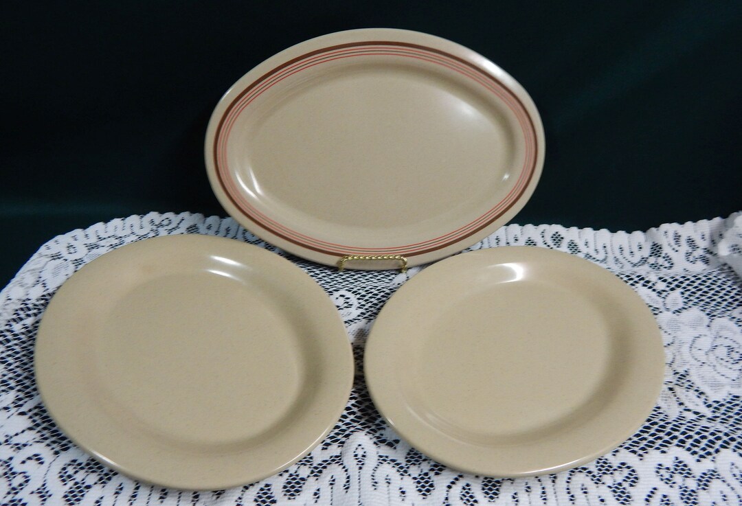 Prolon Melamine Platters - Mid Century Prolon Melamine Oval Plastic ...