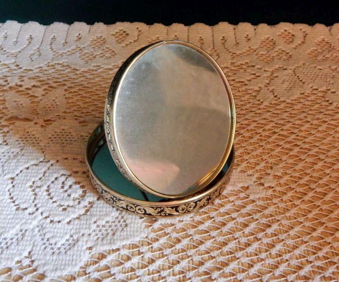 Double Sided Compact Mirror - Magnifying Standing Compact Hand Mirror ...