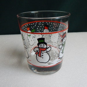 Libbey Snowman Glasses Set of 4 Libbey Old Fashioned Snowman Glasses ...