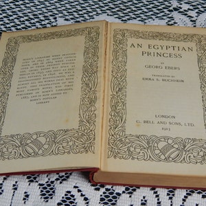 An Egyptian Princess by Georg Ebers 1913 Hardcover Book Emma Buchheim ...