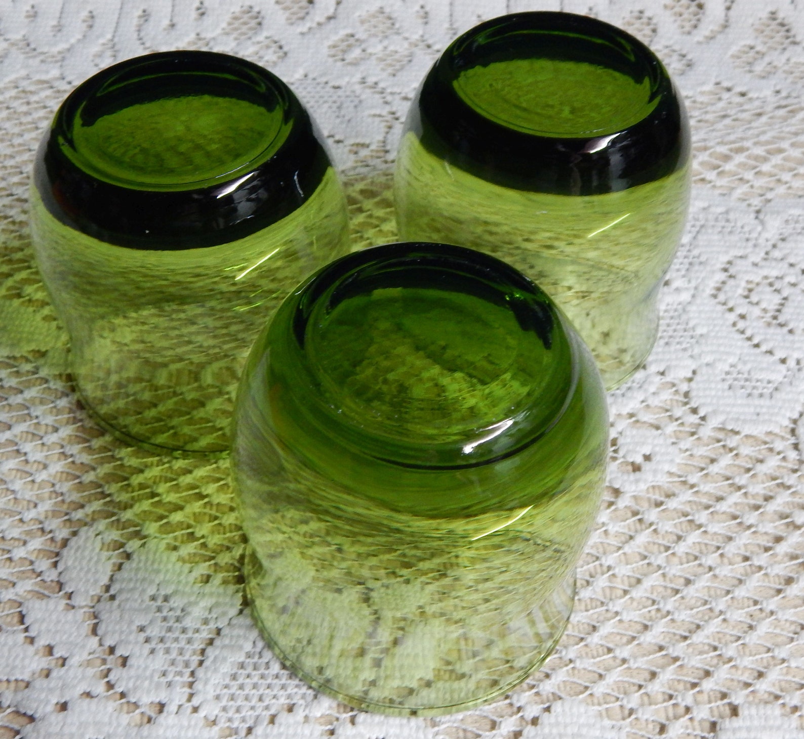 Anchor Hocking Roly-poly Set of 3 Forest Green Roly-poly - Etsy