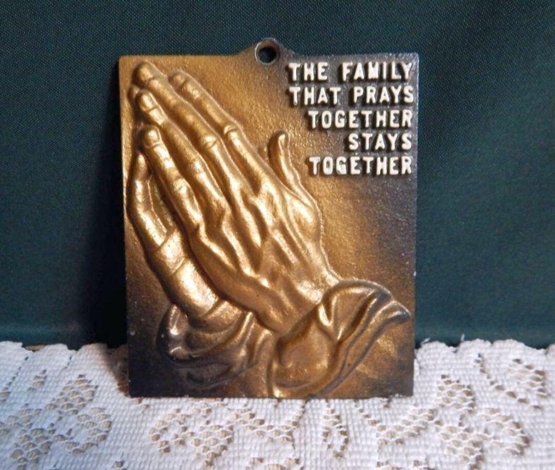 Religious Wall Decor - Metal Praying Hands Wall Decor - the Family That ...