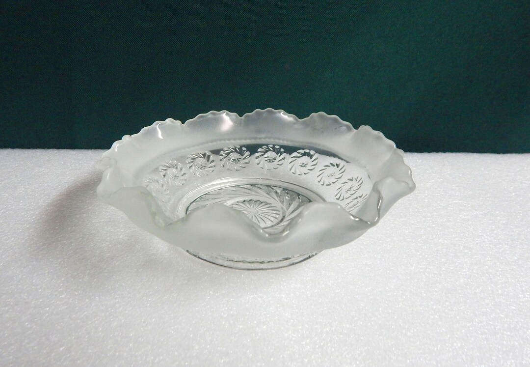 Pressed Glass Bowl - 1930's Katherine #3187 Pattern by Bagley Glass Co ...