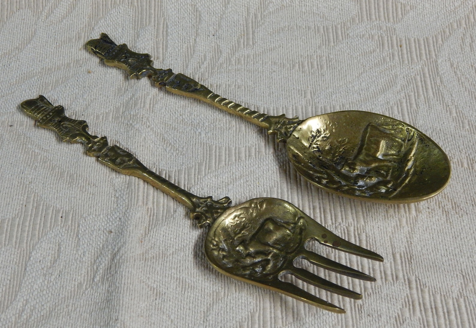 Brass Spoon Fork Brass Wall Utensils Cow Spoon Fork - Etsy