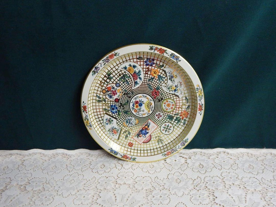Daher Metal Tray Daher Floral Decorated Metal Round Tray Retro Small ...