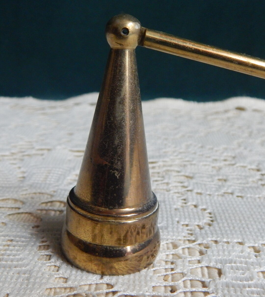 Solid Brass Bell Candle Snuffer - Long Handle, Hinged Design - Etsy