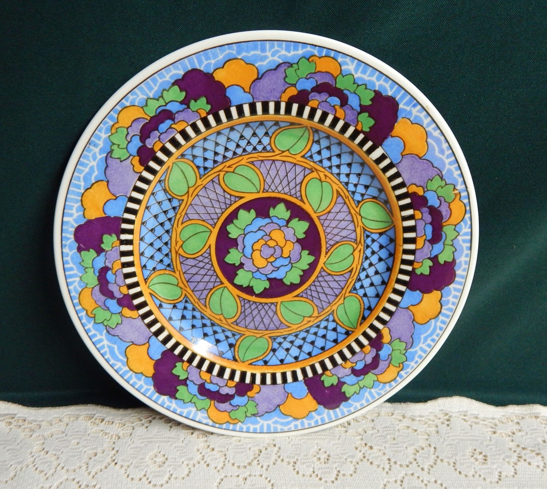 Art-deco Dinner Plate - Royal Doulton Art Deco Floral Dinner Plate ...