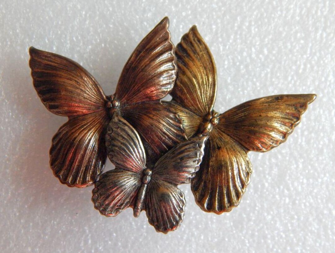 Tricolor Butterfly Lapel Pin or Brooch - Etsy