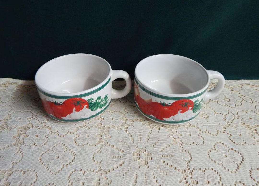 Ceramic Soup Mugs - Set of 2 - 12 Oz Ceramic Handled Soup Mug Bowls - Etsy