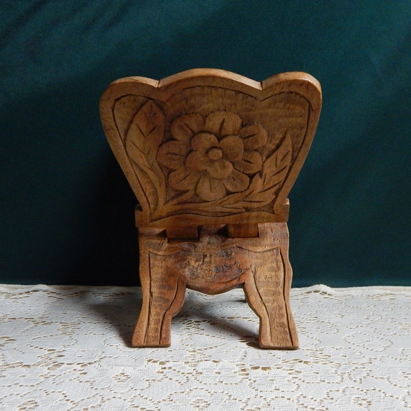 Carved Wood Stand - Etsy