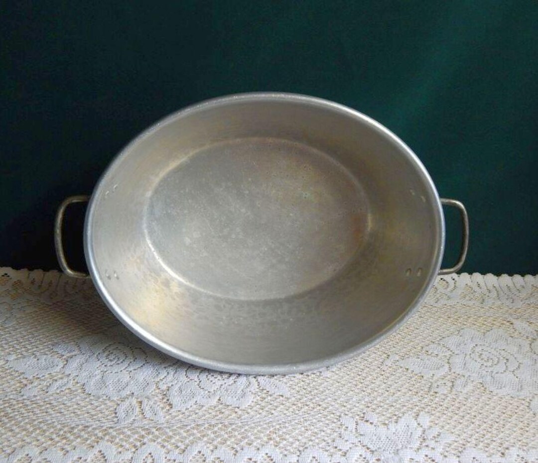 Oval Aluminum Tub - Vintage Oval Heavy Aluminum Wash Tub With Handles ...