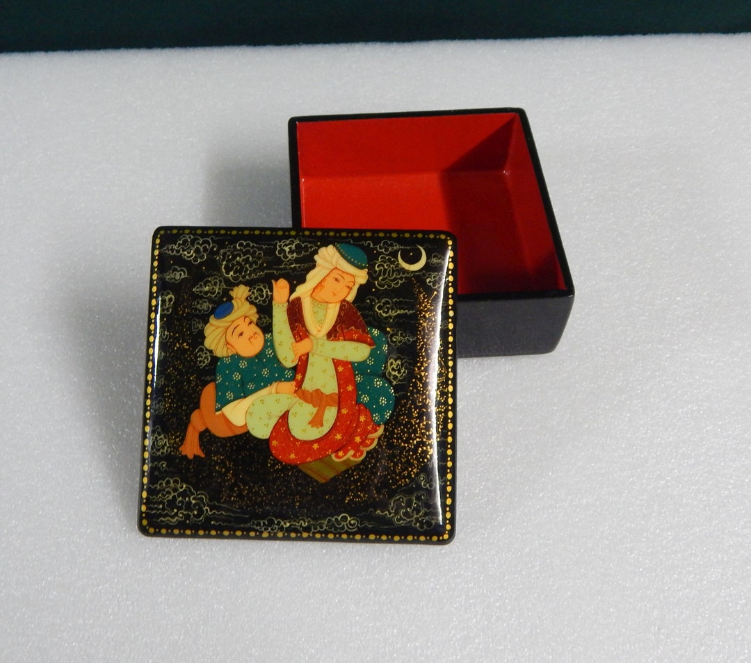 Vintage Lacquer Box Lacquerware Jewelry Box Lacquerware Trinket Box - Etsy