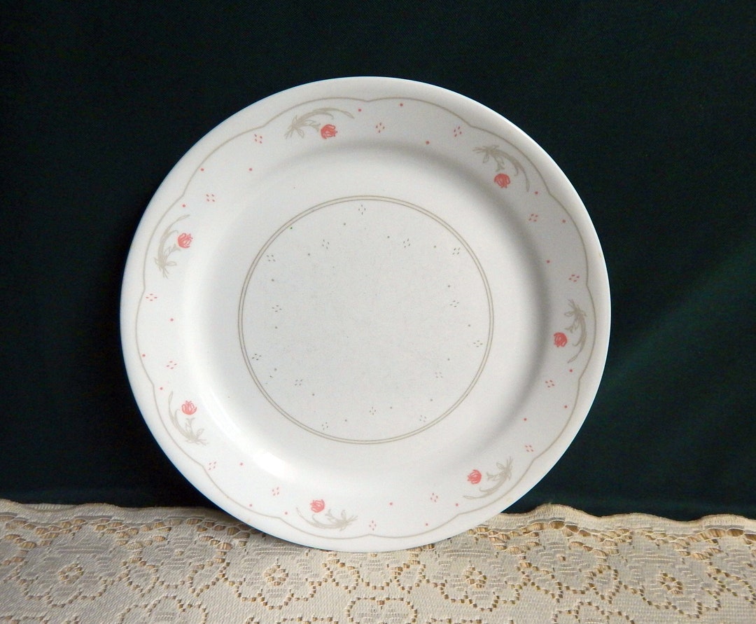 Corelle Rose Trellis 10.25" Dinner Plates - Made in USA - Etsy