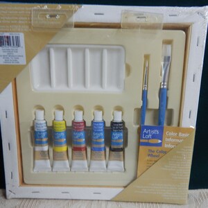 Artist's Loft Acrylic Painting Kit: 10" Canvas, Paints, Brushes - Etsy
