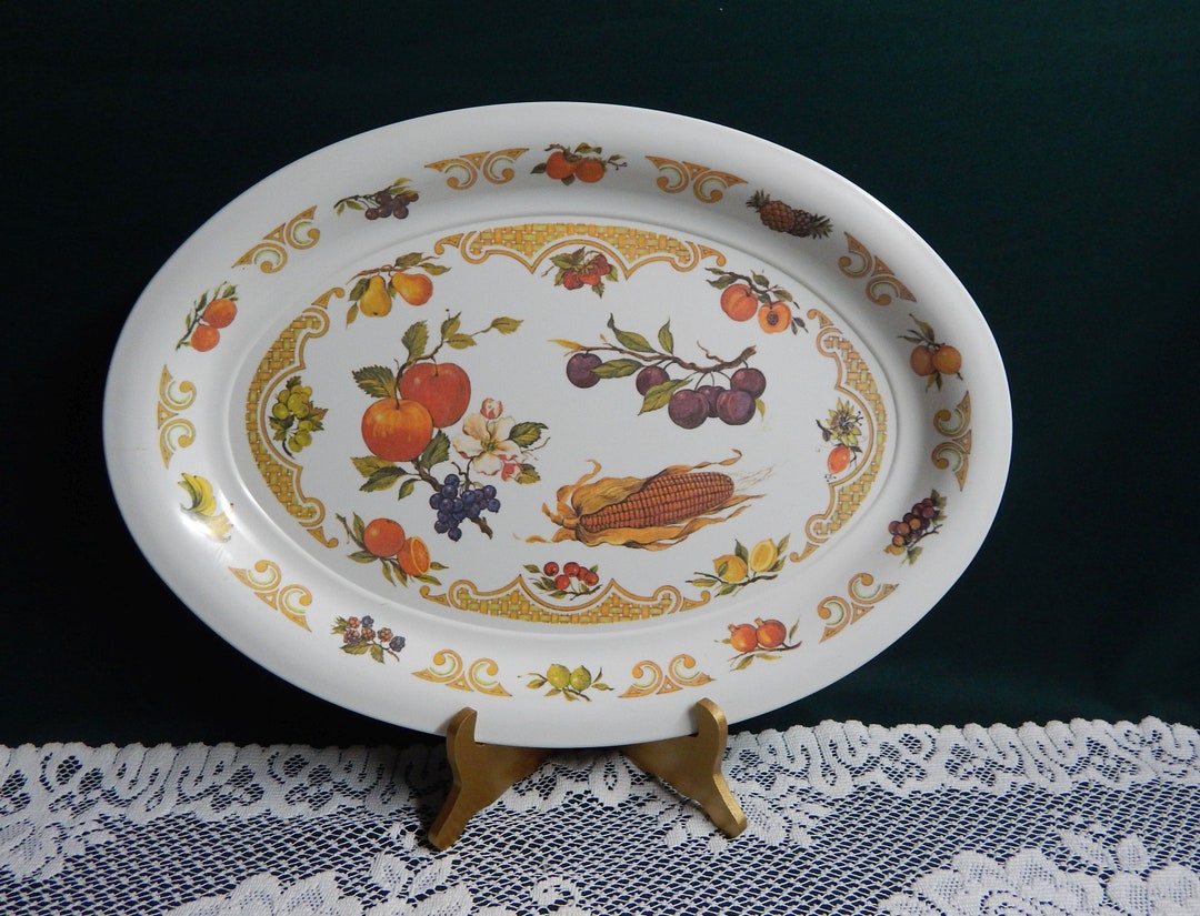 Large Melamine Fruit & Vegetable Harvest 21" Platter - Etsy