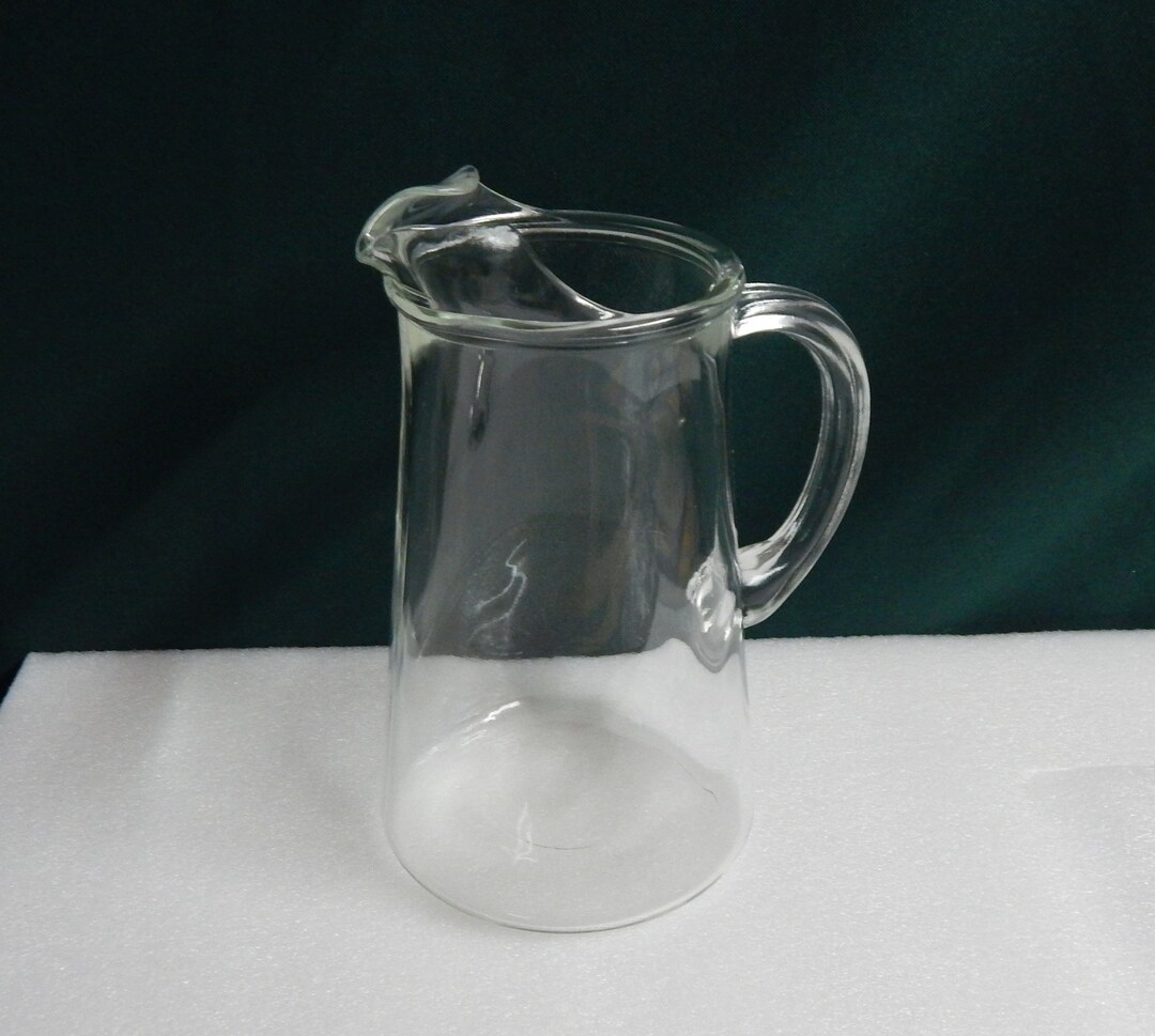 Clear Glass Pitcher - Large Glass Pitcher With Ice Lip - Bar Pitcher - Etsy