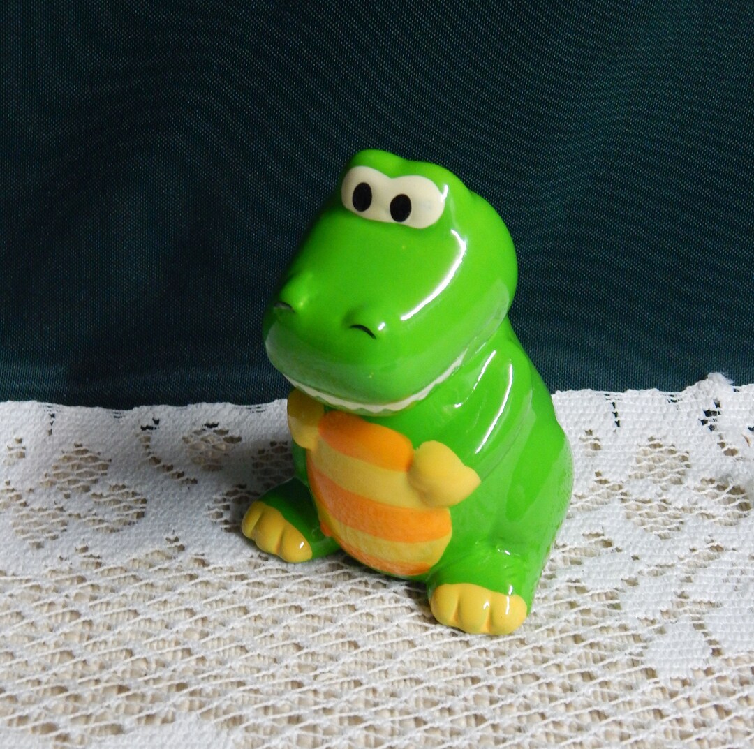 Ceramic Dinosaur Bank - Child's Piggy Bank - Figural Dinosaur Bank - Etsy