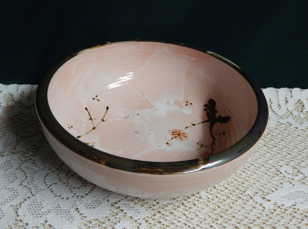 Kafuh Pottery Bowl Pink Shino Kafuh Cherry Blossom Bowl - Etsy