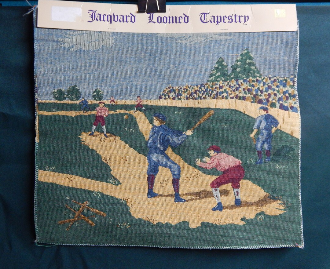 Jacquard Baseball Panel - Jacquard Loomed Tapestry Craft Panel for ...