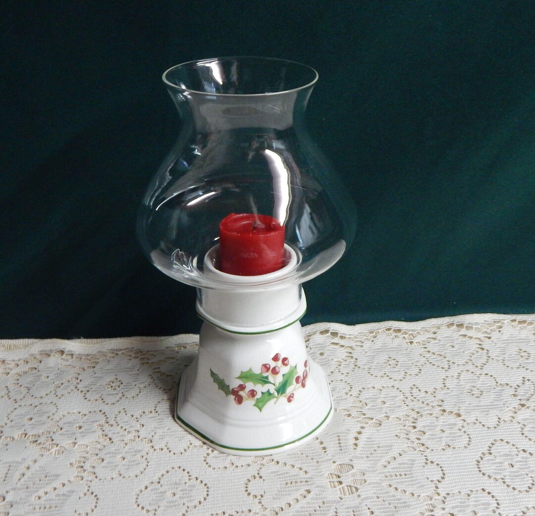 Sango Hurricane Lamp - Sango White Christmas Hurricane Lamp With Globe ...