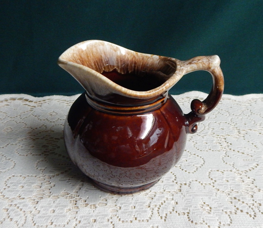 Mccoy Pottery Pitcher - Mccoy Drip Glaze Pottery Creamer Pitcher No ...