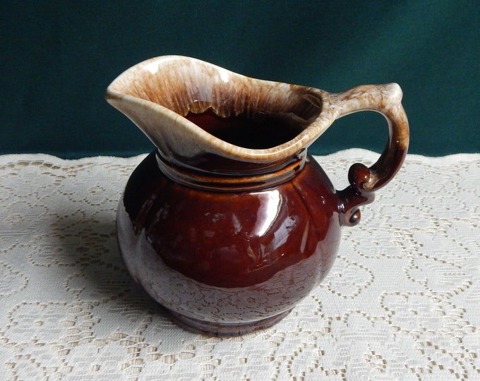Mccoy Pottery Pitcher - Mccoy Drip Glaze Pottery Creamer Pitcher No ...
