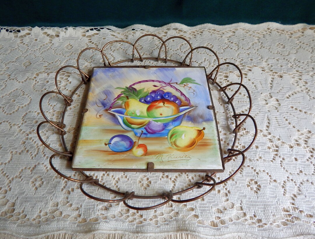 Adjustable Basket Trivet - 3 Positions Adjustable Basket With Brass ...