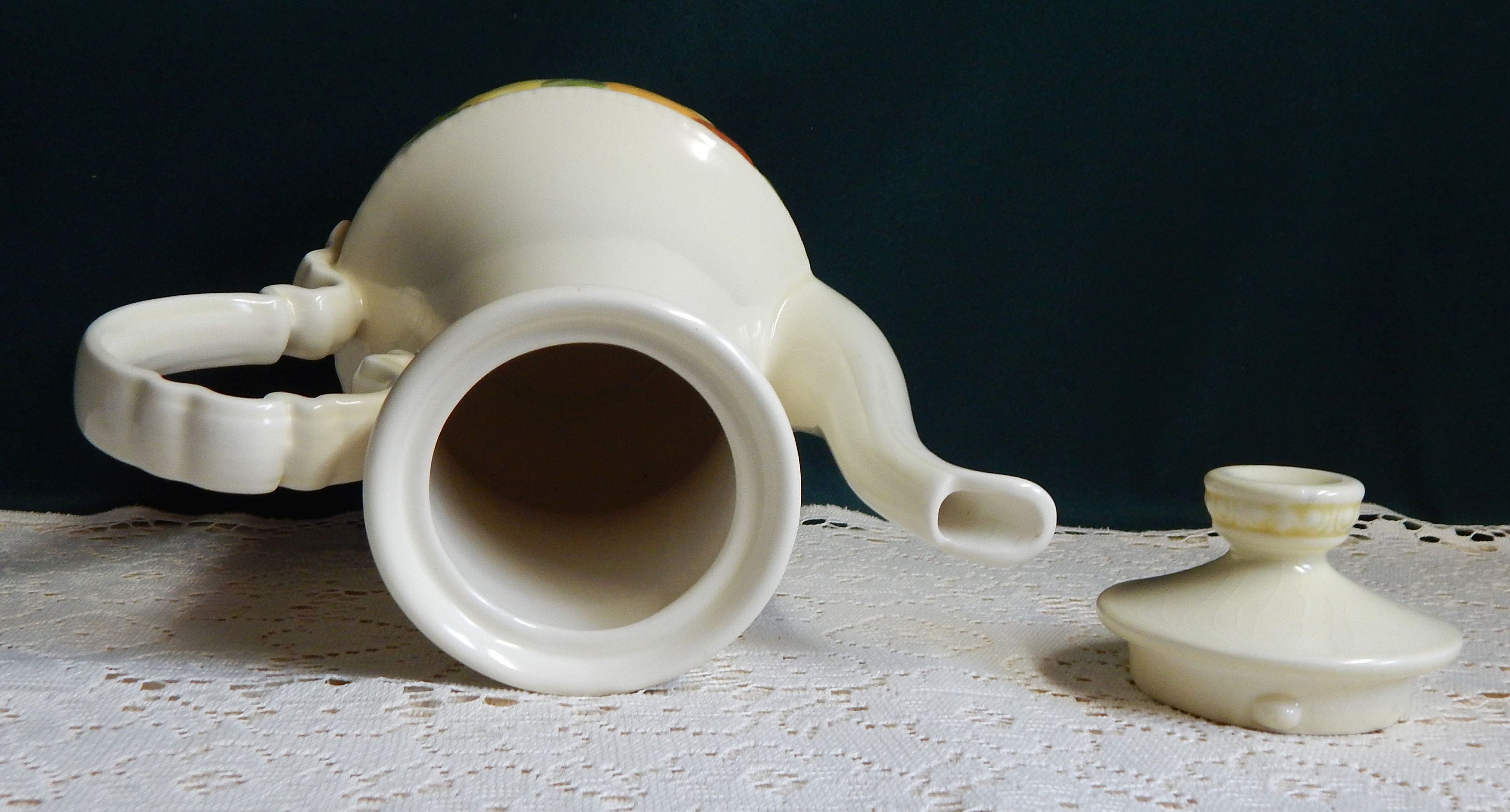 Metlox Della Robbia Coffee Pot: Vernon Ware Teapot Server, Fruit ...