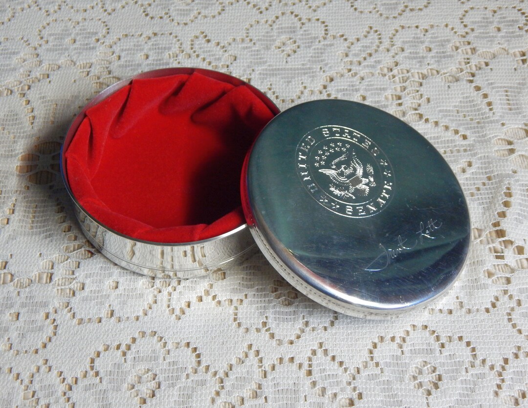 Salisbury Handcrafted Pewter Images of America Jewelry Box With US ...