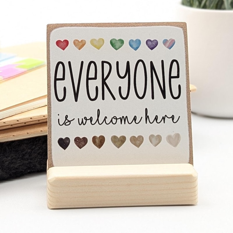 Everyone is Welcome Here Sign - Etsy
