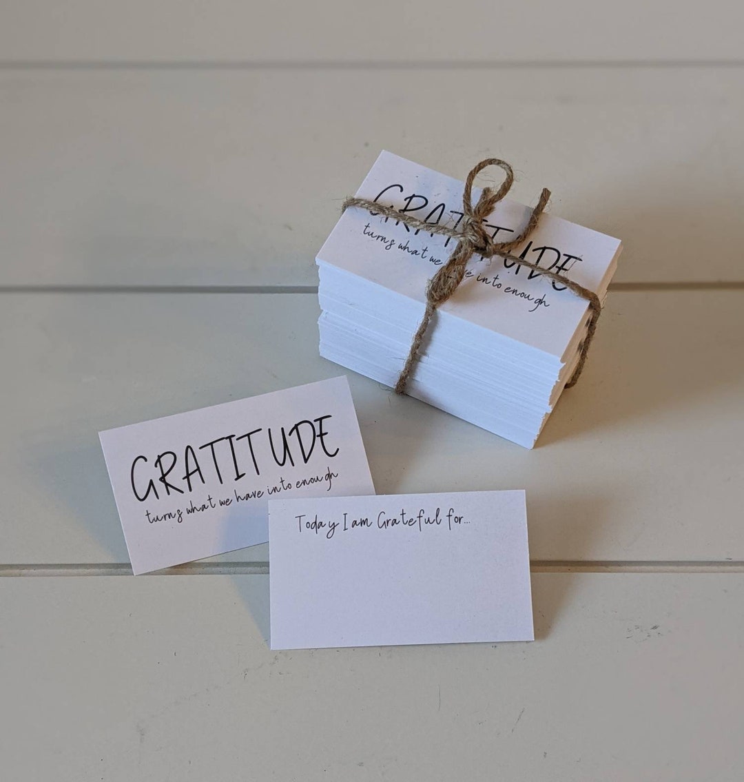 Gratitude Cards (replacement Cards for Gratitude Kit or Diy Gratitude ...