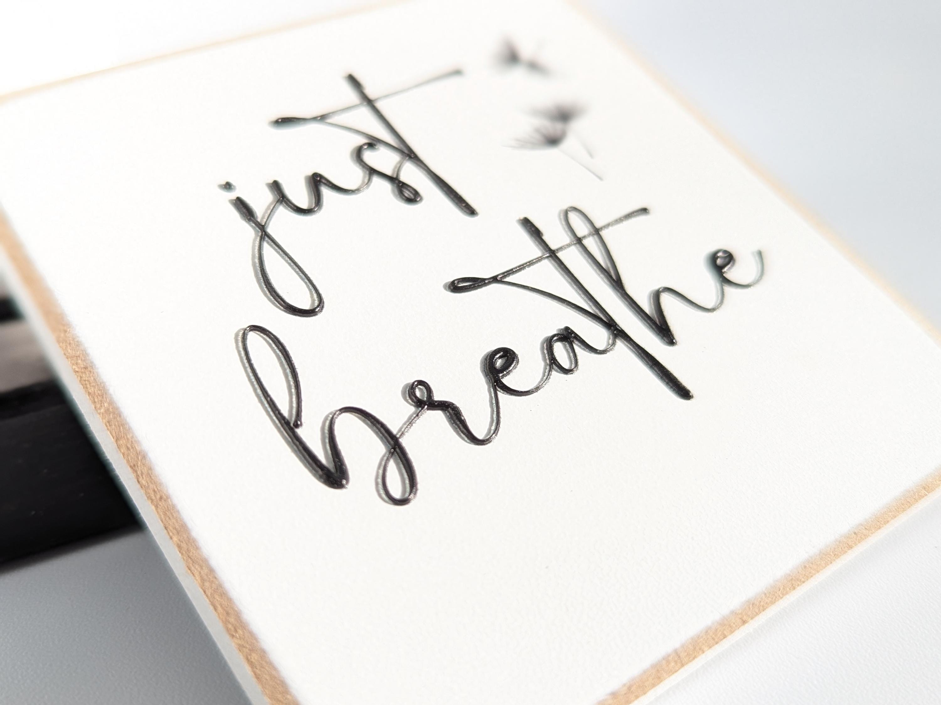 Just Breathe | Raised Lettering | Wood Inspirational Sign | Mental ...