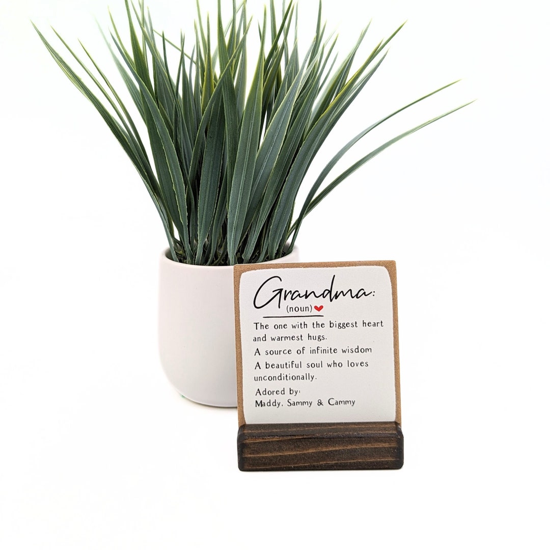 Personalized Grandma Definition Sign: Message in a Box - Etsy
