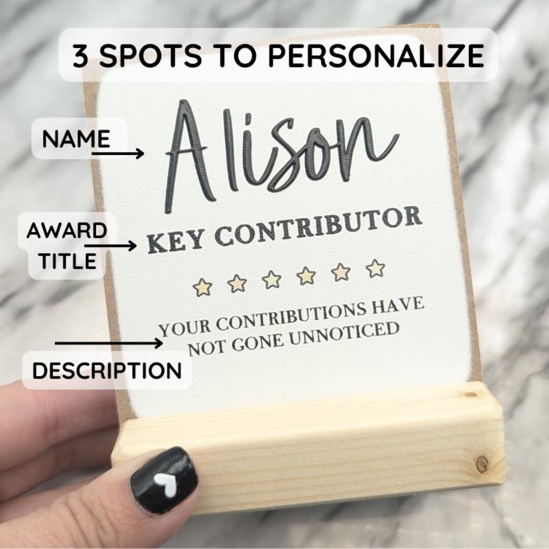 Employee Award | New Style | Raised Lettering | Corporate Gift | Office ...