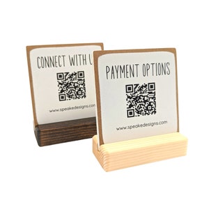 Mini QR Code Display Sign With Cute Font | Social Media QR Code | Tip ...