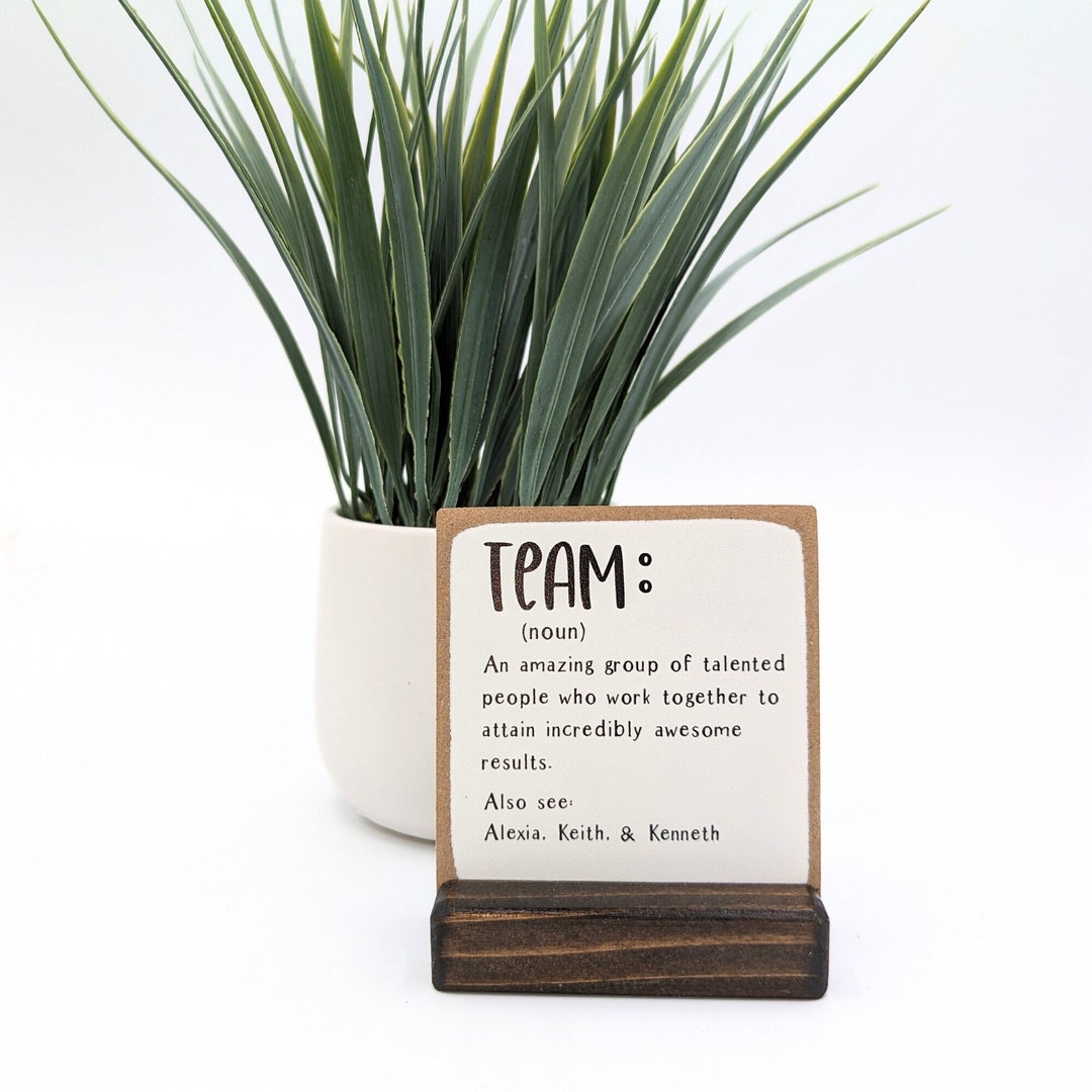 Personalized TEAM Definition Sign: Corporate Gift, Employee ...