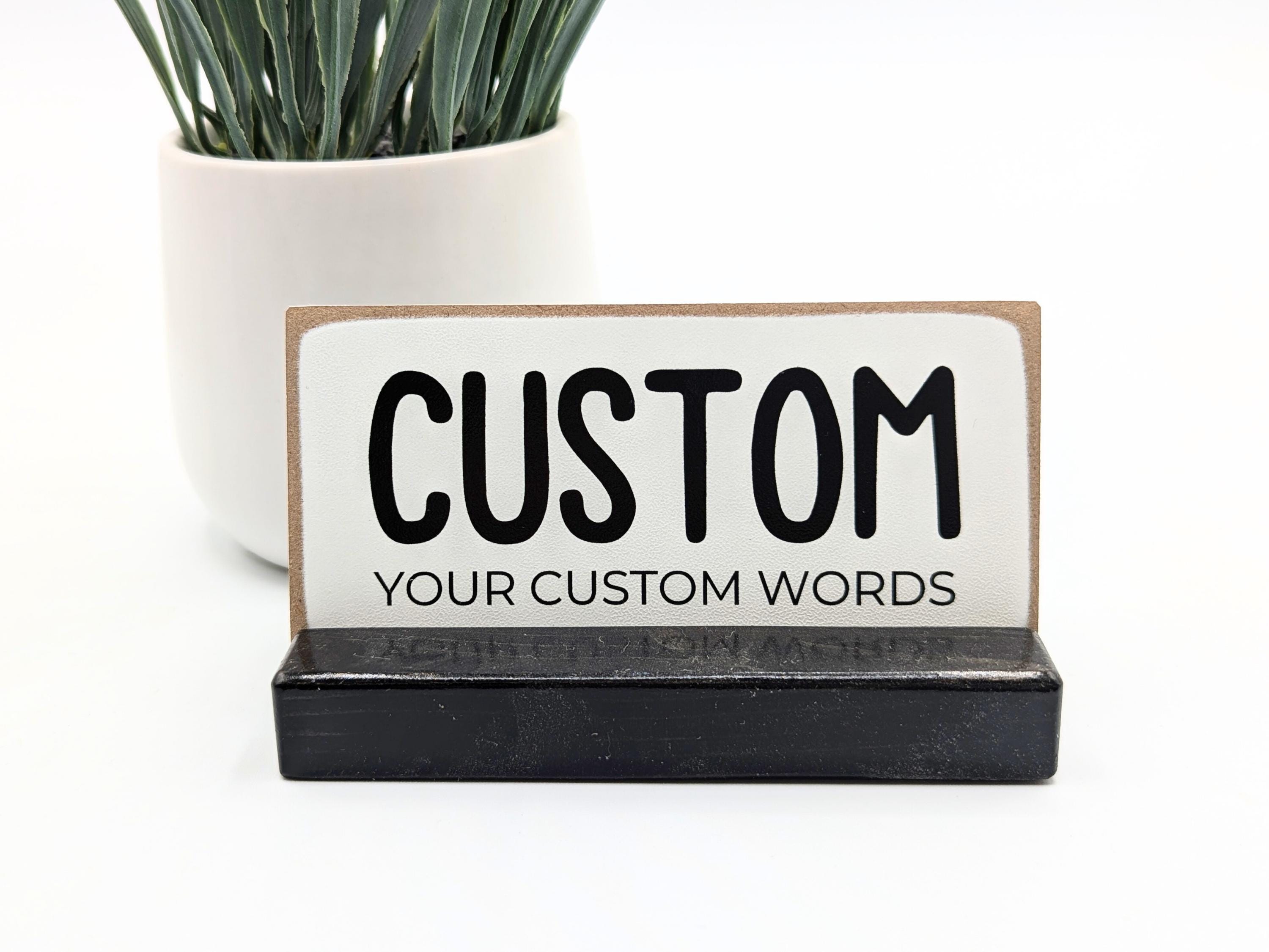 Custom Mini Desk Sign: Personalized Office Decor - Etsy