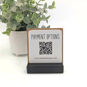 Mini QR Code Display Sign With Cute Font | Social Media QR Code | Tip ...