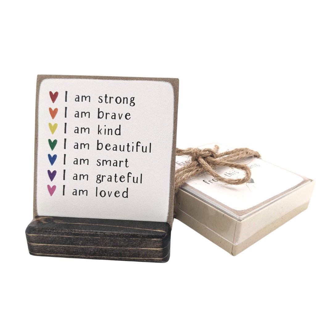 Kids Affirmation Sign: Encouraging Mini Rainbow Decor - Etsy