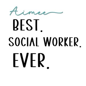Best Social Worker Ever | Message-in-a-box | Mini Sign | Employee Gift ...