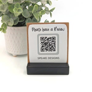 Mini QR Code Display Sign With Color | Social Media QR Code | Tip QR ...