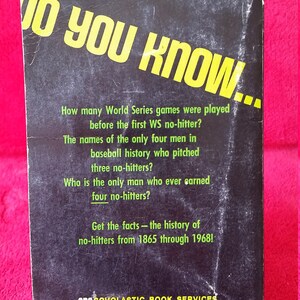 1972 - No-hitter by Phil Pepe - Scholastic Books 2nd Printing - 176 ...