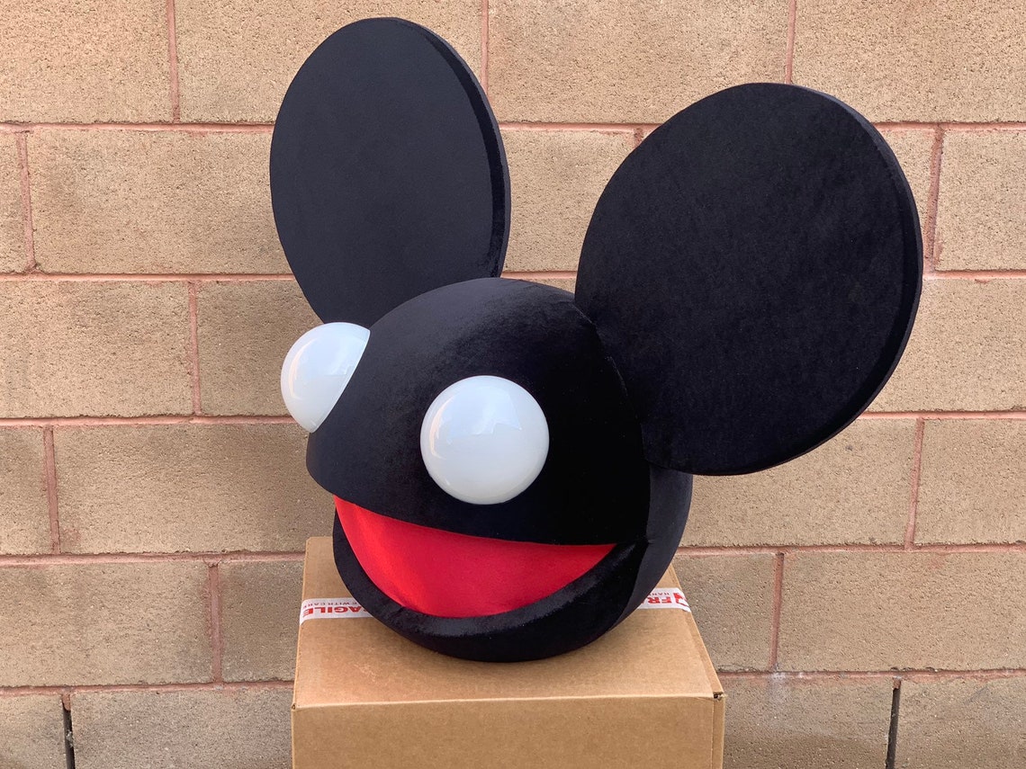 Deadmau5 Head Halloween Costume in Black With Red for Kids and - Etsy