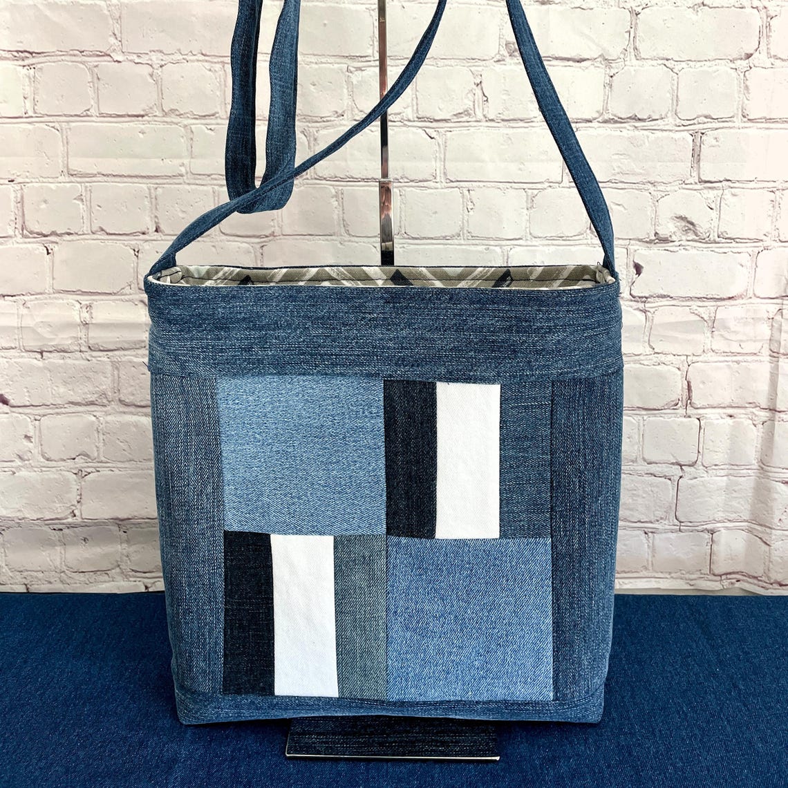 The Jesse. Handmade Denim Shoulder Purse - Etsy