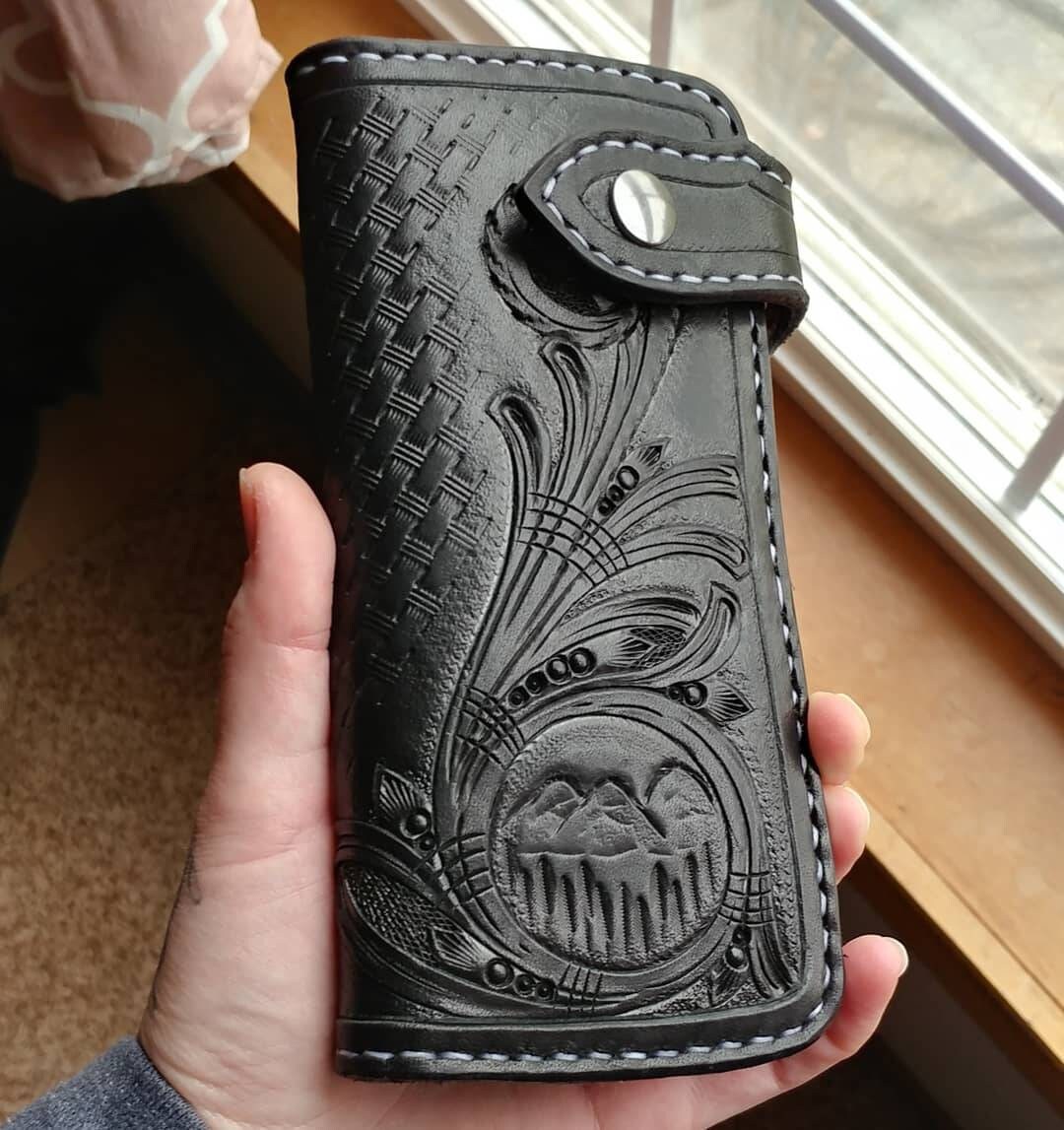 Hand Tooled,leather,wallet,tooled Leather ,mens Wallet ,western Wallet ...