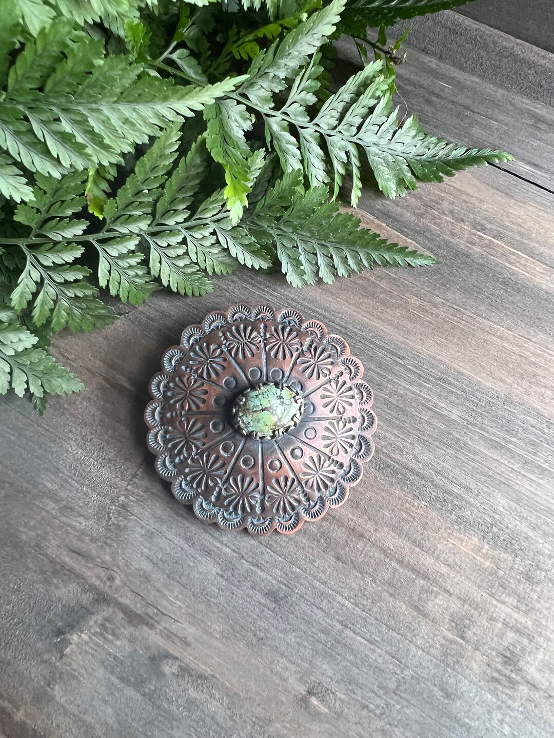 Copper Hat Pin , Pin , Copper Pin , Concho Pin , Scarf Pin , Silver ...