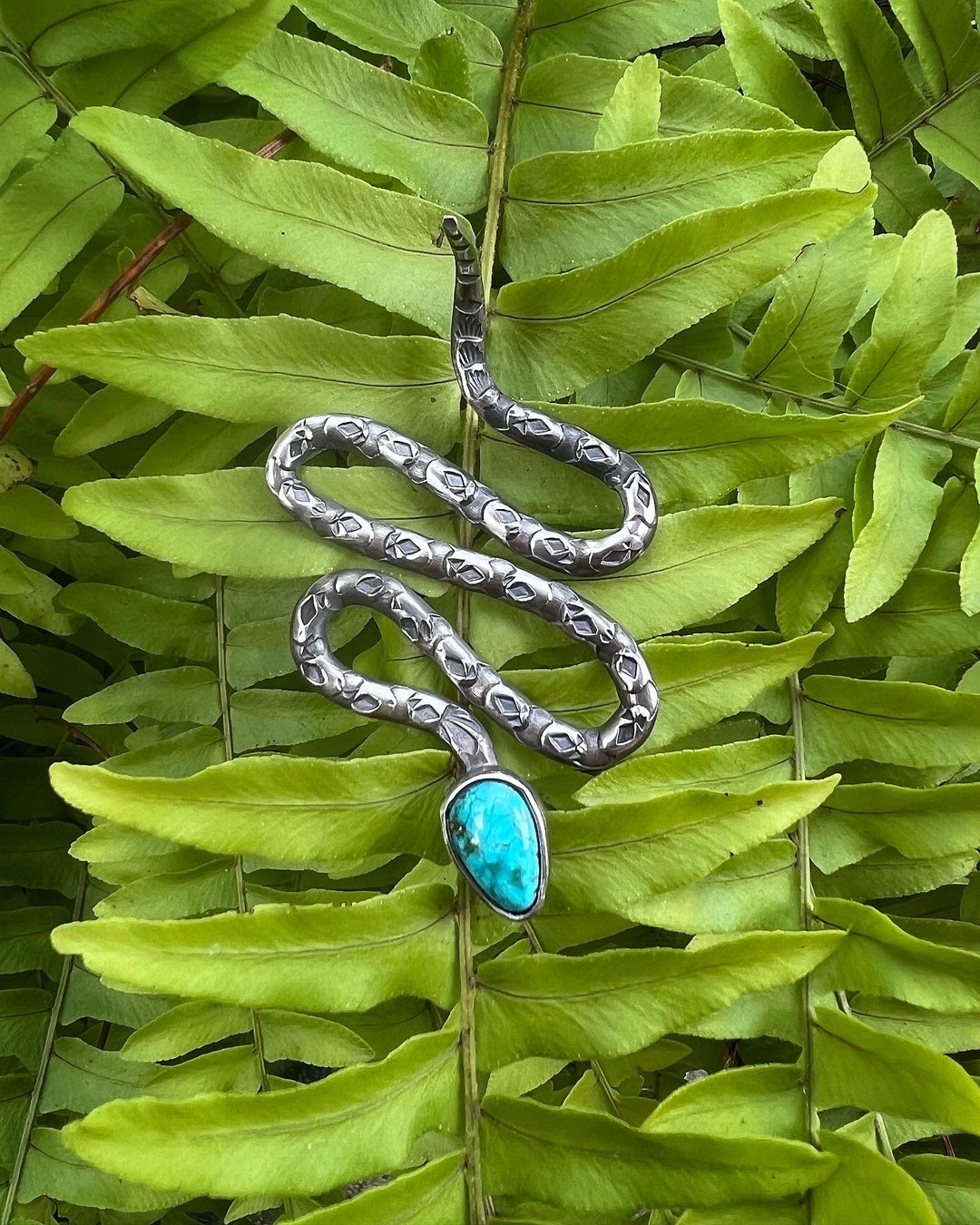 Sterling Silver and Turquoise Rattlesnake Pin , Hat Pin , Scarf Pin ...