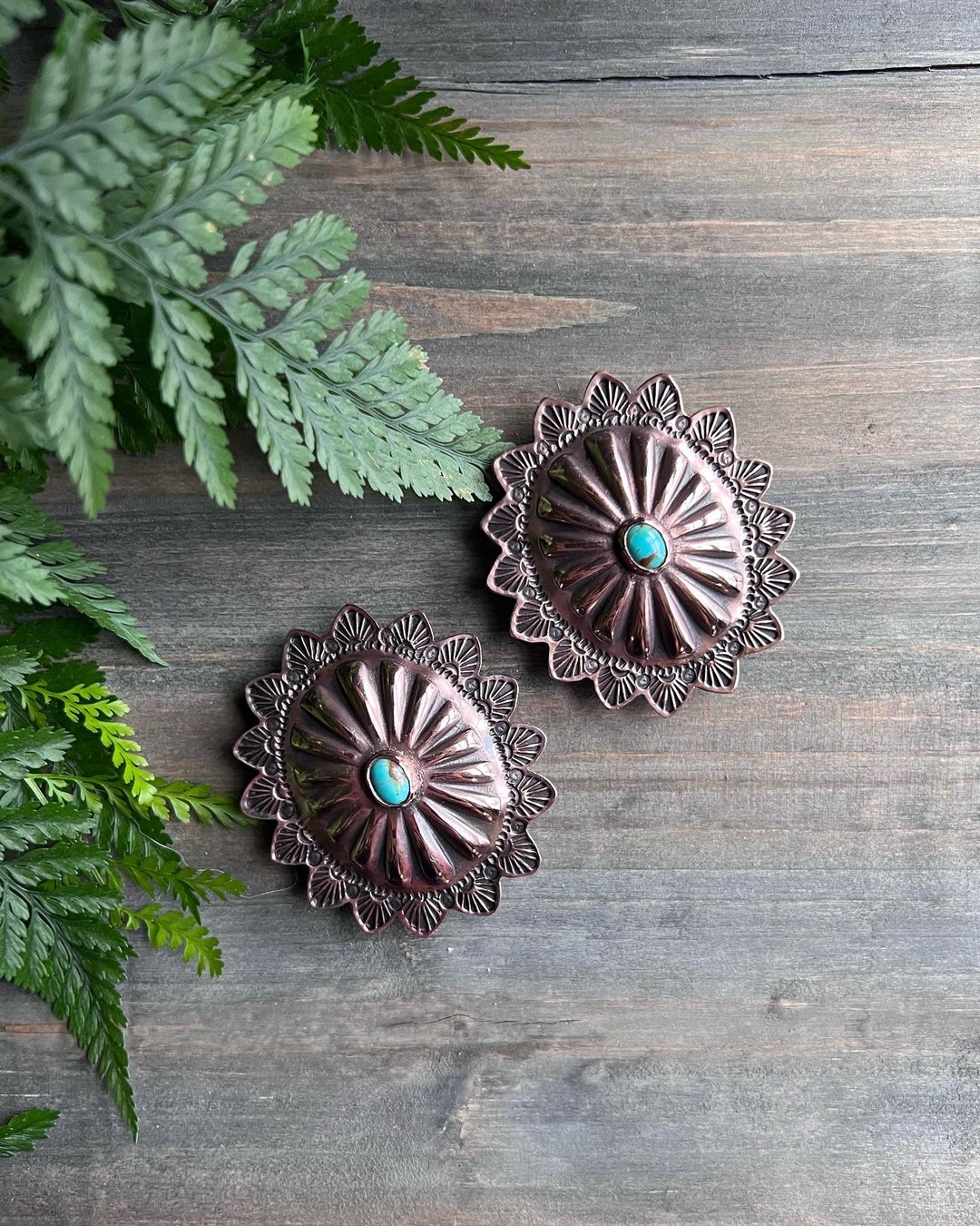 Copper Concho , Concho , Western Concho , Copper, Leather Concho ...